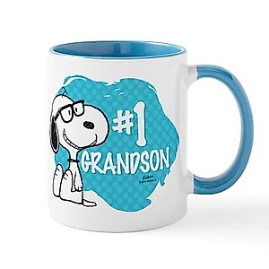 CafePress Number One Grandson Mug Ceramic Coffee Mug, Tea Cup 11 oz