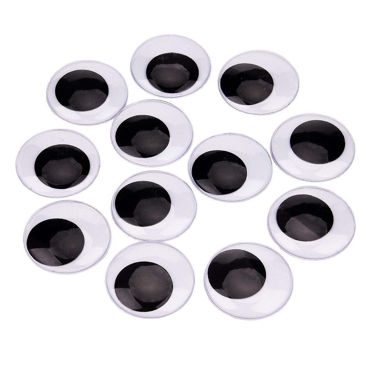 Sunmns 1.6 Inch Wiggle Eyes with Self Adhesive, 12 Pack