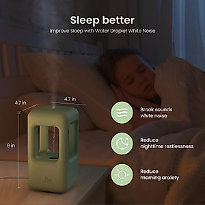 Humidifiers for Bedroom Baby Cool Mist Ultrasonic Humidifiers for Plants Indoor Humidificador Nursery Adults Kids Large Room Home Office Green