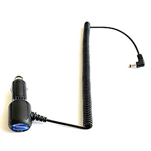 DCPOWER Coiled/Curled Power Cord Compatible Replacement for Cobra XRS-9742, XRS-9775, XRS-9780 Radar Detector