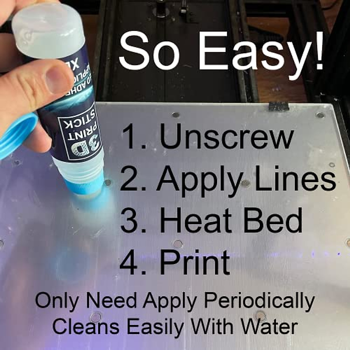 3D Print Stick - Bed Adhesion Applicator XL