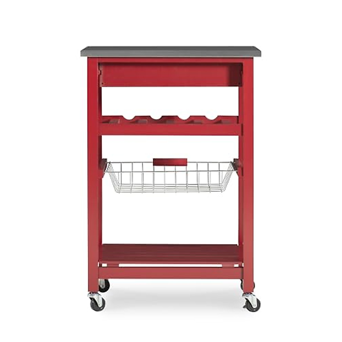 Linon Home Décor Kitchen Cart Red
