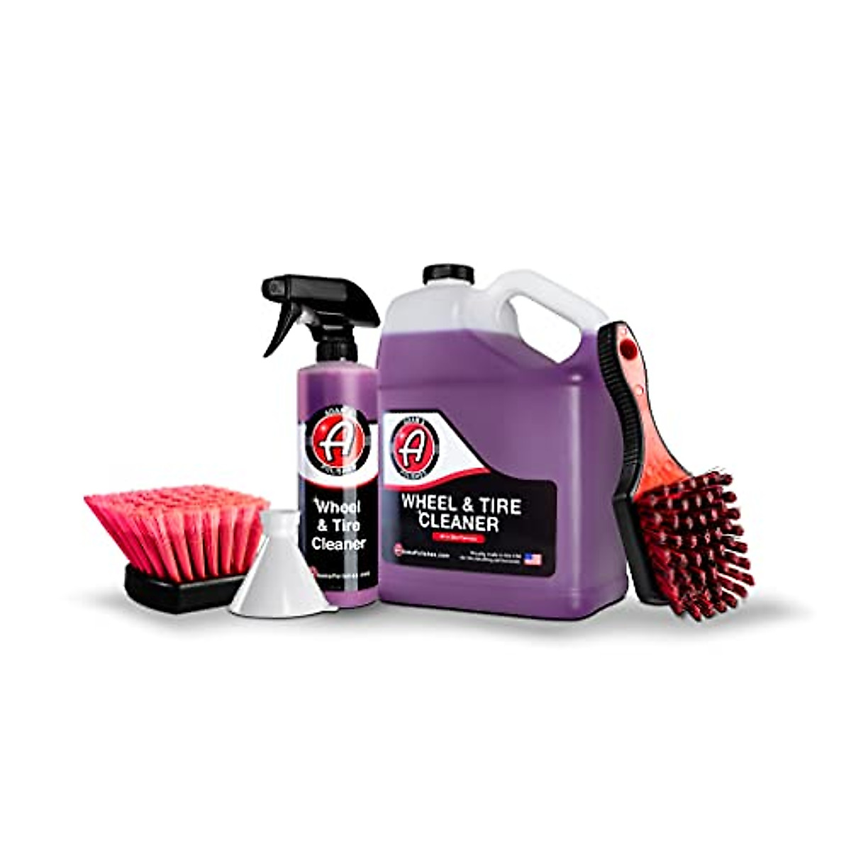 Adam's Wheel & Tire Cleaner Bundle - A Chemical Formula That Combines Our Wheel Cleaner & Tire & Rubber Into an All in One Formula - Works On Alloy Chrome Aluminum Clear-Coated Painted Rims