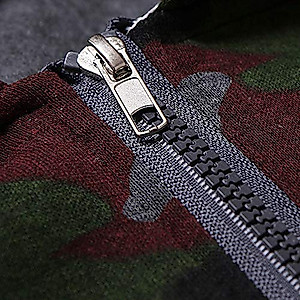 Men's Pullover Winter Workout Thenlian Men's Long Sleeve Camouflage Hoodie Hooded Sweatshirt Top Tee Outwear Blouse(Dark Gray, L )