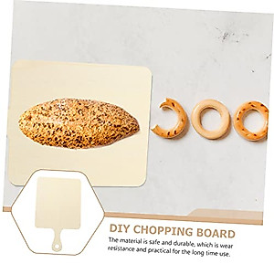 BESTonZON 12 Pcs Chopping Board with Handle Butter Tray Hand Decor Wooden Serving Trays Small Serving Board Mini Wooden Paddle Unfinished Chopping Boards Small Chopping Boards DIY Craft Meat