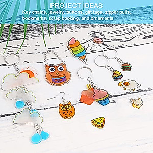 Auihiay 50 Sheets Heat Shrink Plastic Sheet, Sanded Shrink Films Papers, Shrink Plastic Sheets for Mothers Day Kids Creative Craft, 7.9 x 5.7 inch / 20 x 14.5 cm