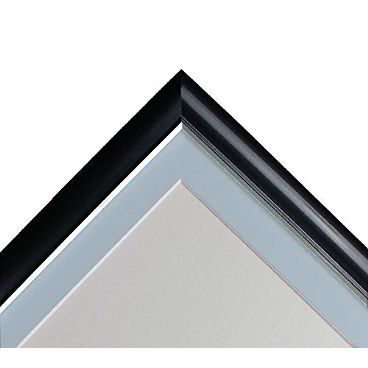 FRAMES BY POST Soda Picture Photo Frame, Plastic, Charcoal with Blue Mount, 50 x 40 cm Image Size 15 x 10 Inch