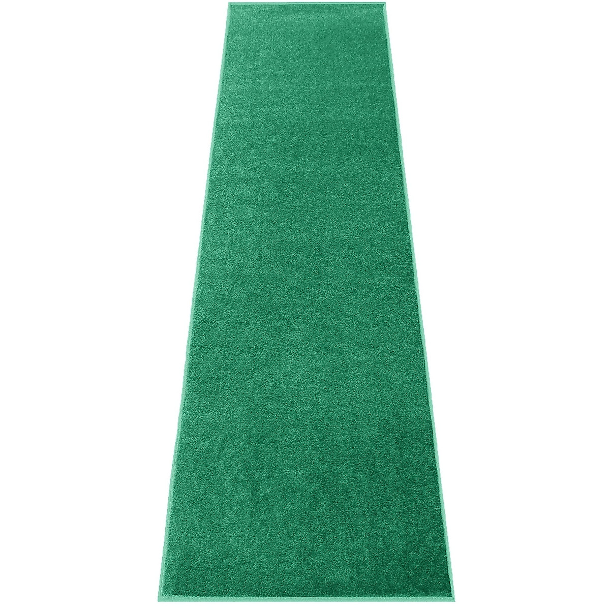 Event Carpet Aisle Runner - Quality Plush Pile Rug with Backing, Binding in Various Sizes (6 X 20 ft, Green)