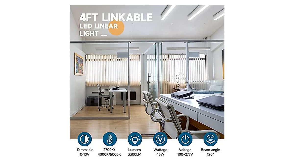 Barrina 4FT LED Linear Light - Dimmable, Color Changing