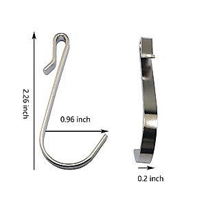 YHXiXi 20PCS Stainless Steel Silver Hanging Sink Grid Hook Wire Rack Hook Clip-on Hook for Kitchen,Bedroom,Office,Wire Shelf