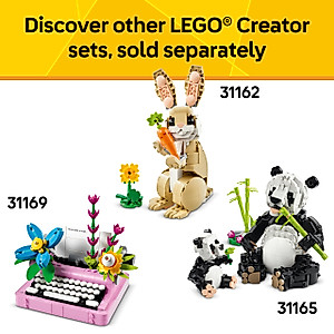 LEGO Creator 3 in 1 Playful Cat Toy - Building Toy with 3 Building Options, Cat, Dog, or Pigeon - Easter Basket Gift for Kids - Animal Figures for Kids, Girls and Boys, Ages 8+ - 31163