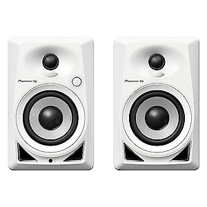 Pioneer DJ DM-40-W - 21W 4" Two-Way Active Monitor - White (Pair)