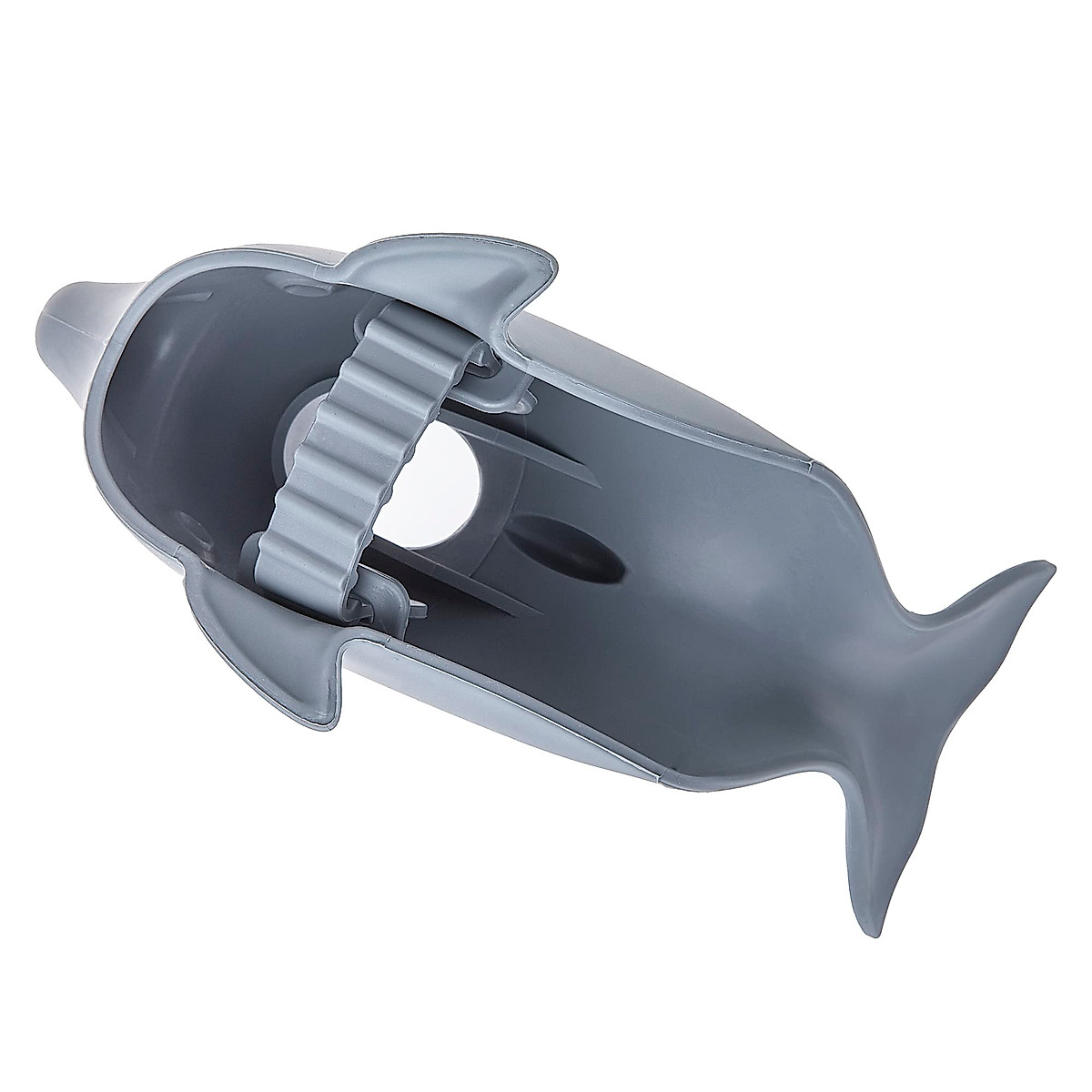 Good Gear Bathtub Faucet Cover for Kids Safety, Universal Fit Silicone Bath Spout Cover for Baby, Tub Nozzle Guard Whale/Grey