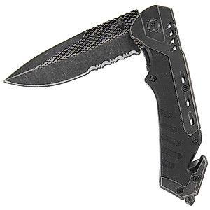 Serpentine G-10 Scale Serrated Emergency Stainless Steel Open Folding Pocket Knife Outdoor Survival Hunting Knife for Camping by Survival Steel