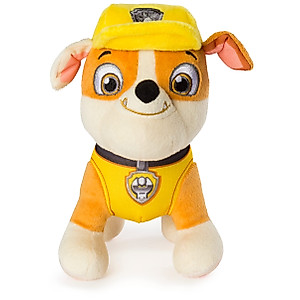 Paw Patrol – 8” Rubble Plush Toy, Standing Plush with Stitched Detailing, for Ages 3 and up