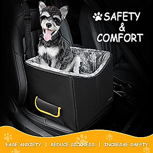 UNICITII Lookout Pet Car Booster Seat for Small Dogs, Bucket Booster Pet Seat, Elevated Dog Booster Car Seat, Lookout Dog Car Seat for Small Dogs