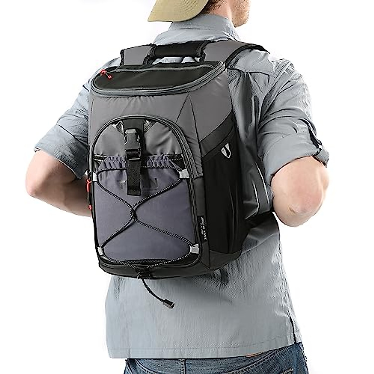 Titan Deep Freeze Backpack Cooler - 24 Can Cooler Bag Insulation, Sharkskin Gray
