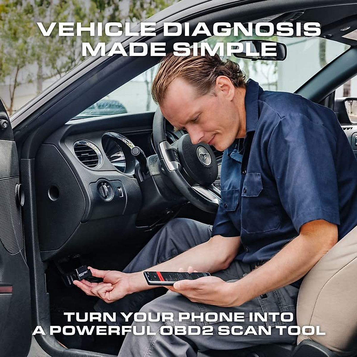 BLCKTEC 430 Bluetooth OBD2 Scanner Diagnostic Tool - Car Code Reader for All Cars OBDII Compatible - Read & Clear Engine, ABS, SRS, Oil Light, & More - Subscription Free OBD App On iOS & Android