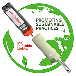 MK Lighter 10PCS Candle Lighters, Windproof Flame, Ideal as Lighters for Candle, BBQ Lighters, Camping Lighters, Outdoor Lighters, Butane Refillable Lighters, Multipurpose Lighters (3BL PASTEL)