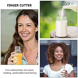 DOITOOL Plastic Juice Bottles with Caps - 15Pcs Reusable Juice Containers with Lids for Fridge - Clear Refillable Water Bottles Smoothie Bottle for Homemade Juices, Milk, Tea（100ml/3.4oz