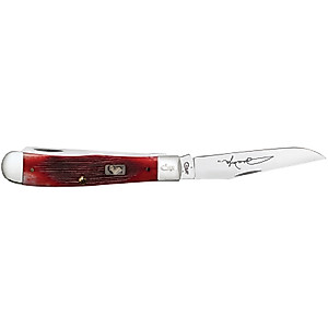 Case Dark Red John Wyne Trapper Pocket Knife Gift Set