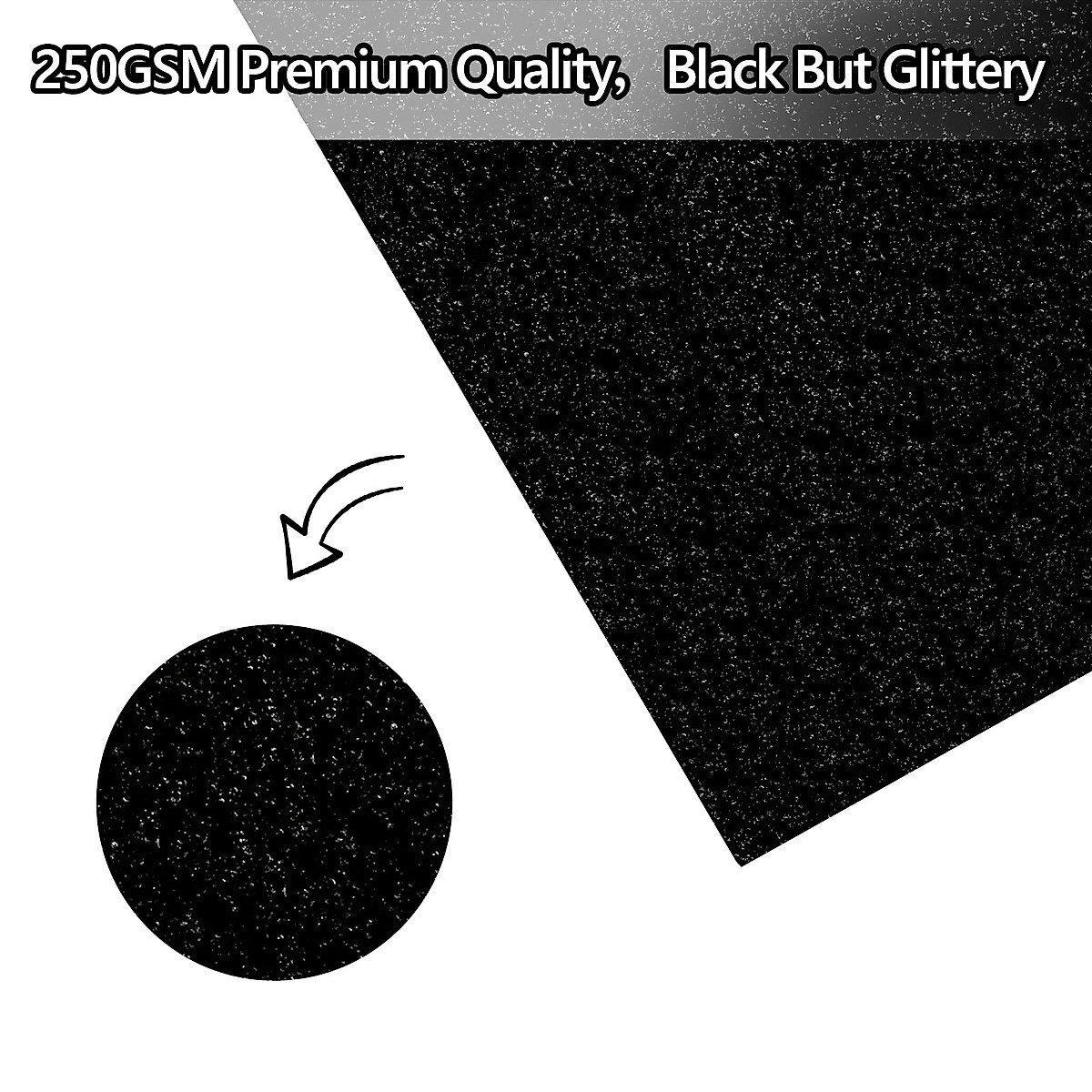 Silver Glitter Cardstock - 25 Sheets A4 Silver CardStock for Cricut, Silver Glitter Paper for DIY Projects, Scrapbooking, Invitations - 250 GSM Card Stock Easy to Cut and DIY