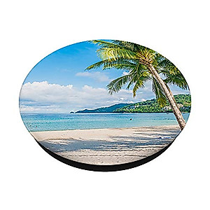 Tropical Palm Trees Ocean Sunny Beach PopSockets PopGrip: Swappable Grip for Phones & Tablets