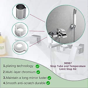96987 Stop Tube for Moen Posi-Temp 1 Handle tub/Shower Faucet,Temperature Limit Stop Kit, Chrome-2 pack