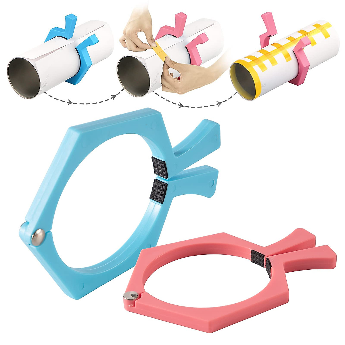 2 Pack Sublimation Tumblers Pinch Tool, Tool for 20 Oz Sublimation Blanks Tumbler Skinny Straight, Pinch Tumbler Perfect Clamp Grip Tool, Supplies for Sublimation Paper and Tumblers (Pink,Blue)