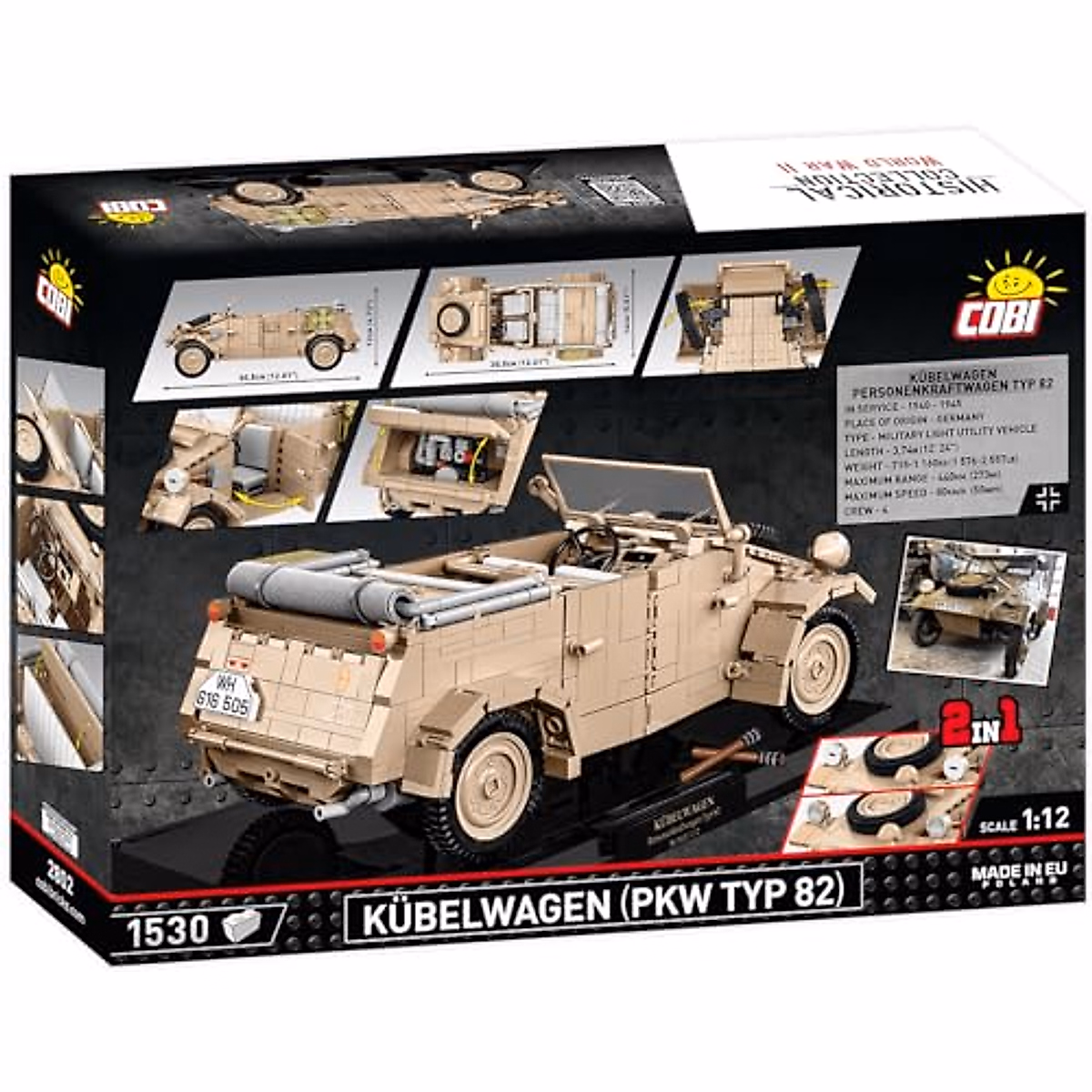 COBI Historical Collection WWII Kübelwagen (PKW Type 82) Tank - Executive Edition
