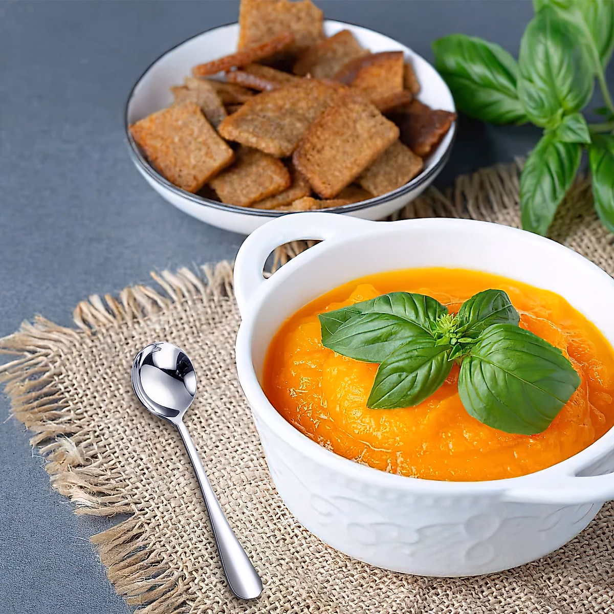 HANSGO 10PCS Mini Coffee Spoons, 4.6 Inch Demitasse Espresso Spoons Small Stainless Steel Tea Spoon for Cake Ice Cream Dessert Food Sample Cocktail Hour Party Favor