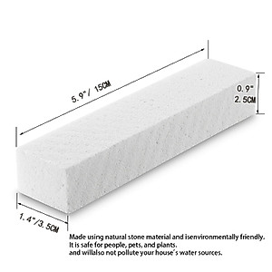 FALAMON 6 Pack Pumice Stone for Toilet Bowl Cleaning, Scouring Stick Remove Hard Water Rings, Calcium Buildup and Rust, Pumice Cleaning Bar for Tile Bath-tub