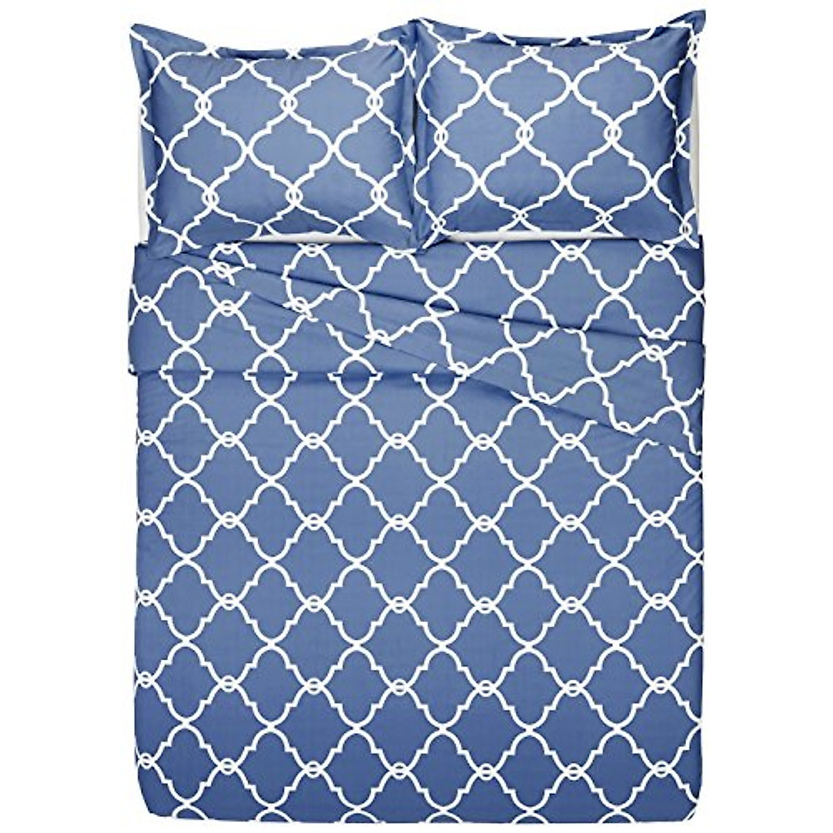 Amazon Brand – Pinzon 300 Thread Count 100% Cotton Percale Duvet Cover Set - Twin, Bijou Blue