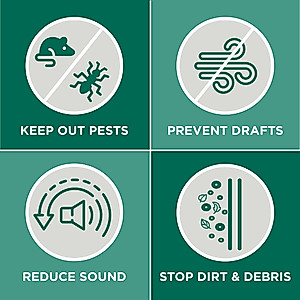 M-D Building Products 69609 1-1/4-Inch EPDM - 48-Inch DB006 Commercial Grade Door Sweep, Bronze