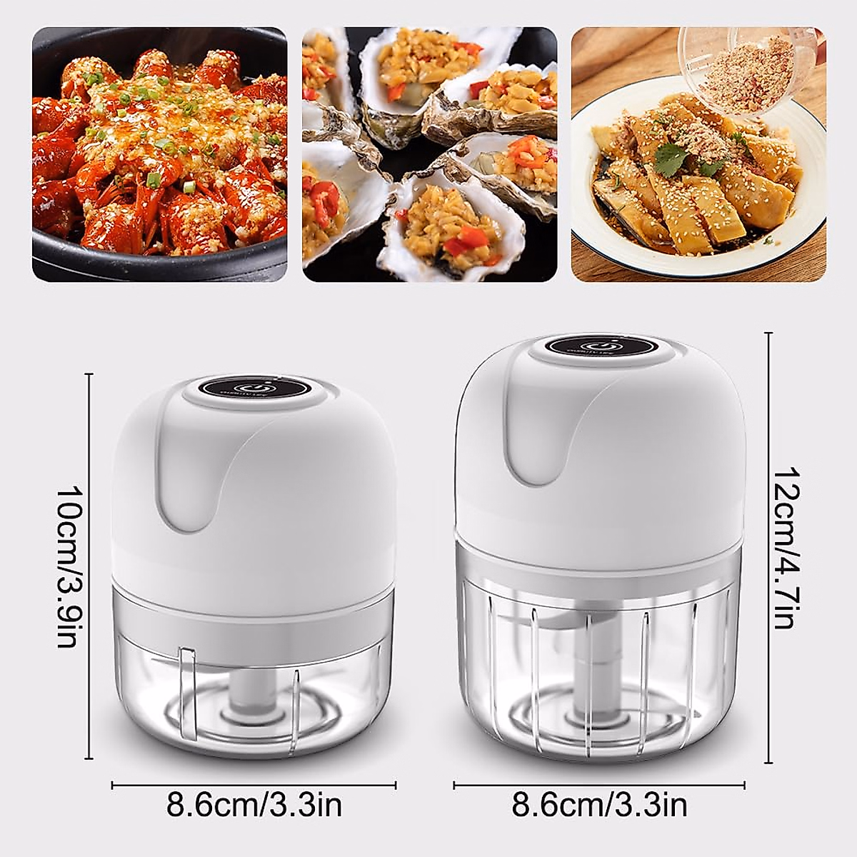 USB Rechargeable Electric Garlic Grinder, 2023 New Portable Veggie Chopper Garlic Electric Grinder Onion Chopper, Mini Food Chopper Tool for Vegetable, Ginger, Chili, Fruit, Meat (Green, 100ml)