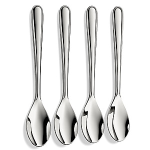 Demitasse Espresso Spoons,Forged 18/10 Stainless Steel Mini Teaspoons Coffee Spoons Bistro Spoons,4.7 Inch,Set of 4,Heavy Duty and Dishwasher Safe