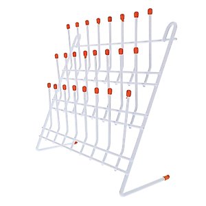 UKCOCO Bottle Dryer Rack Laboratory Drying Rack Dripping Water Rack Test Tube Peg Rack Lab Beaker Drying Holder Lab Cleaning Supplies (24 Pegs) Bottle Drying Rack
