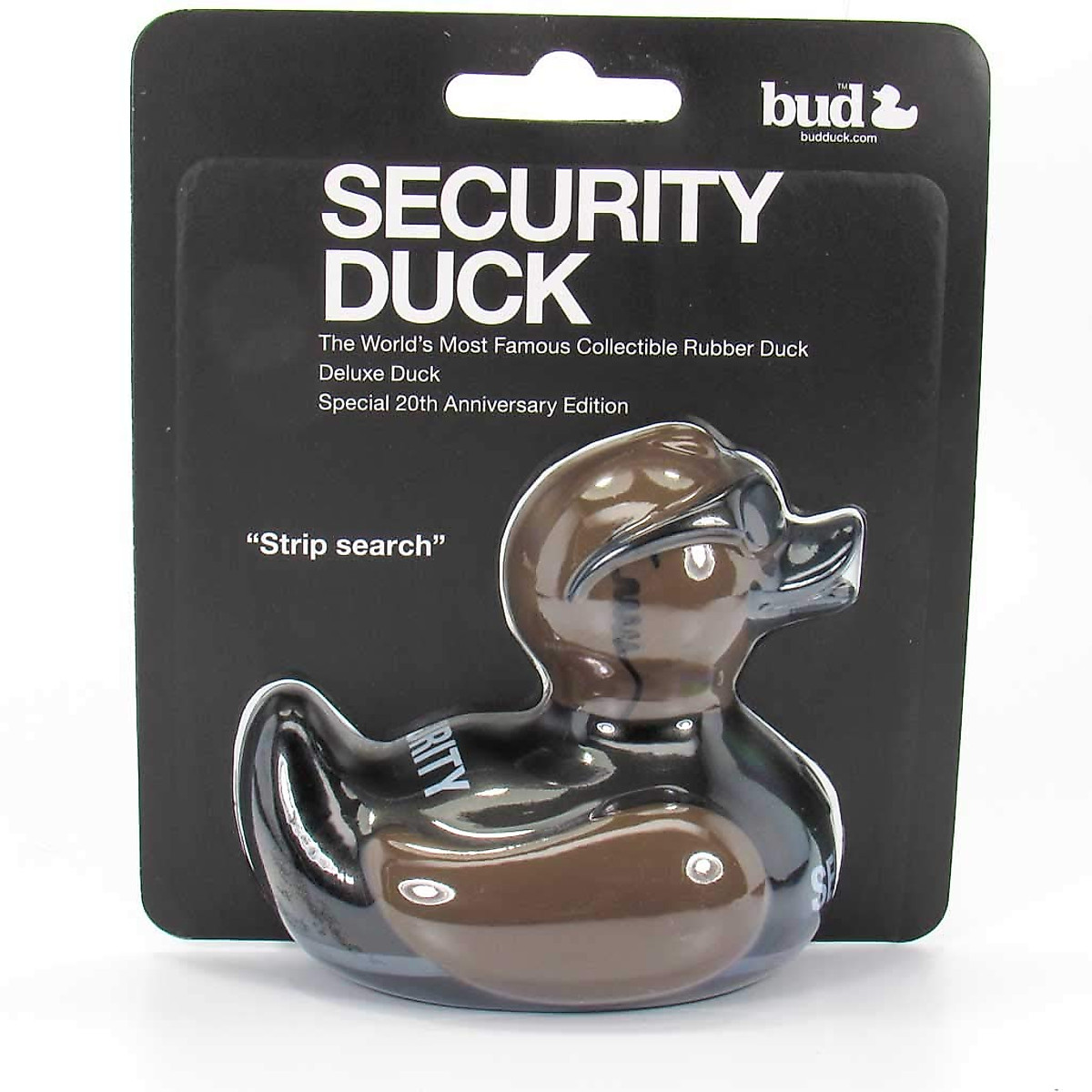 Security Rubber Duck by Bud Duck | Elegant Gift Packaging - "Strip search!" | Child Safe | Collectable