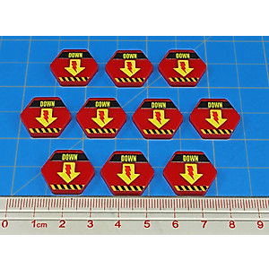 LITKO Mecha Damage Effects Token Set | Compatible with BattleTech (Knocked Down)