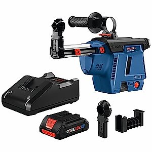 BOSCH GDE18V-26DB15 SDS-plus® Bulldog™ Mobile Dust Extractor Kit with (1) CORE18V® 4 Ah Advanced Power Battery
