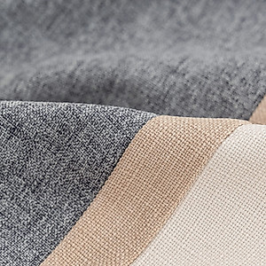 Yangest Patchwork Pillow Cover 12x20 Inch Luxury Cotton and Linen Cushion Cover Rectangle Pillowcover for Couch Bedroom Living Room,Gray