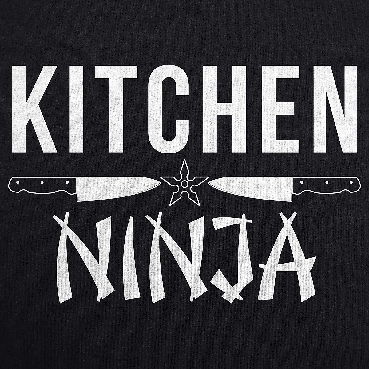 Crazy Dog T-Shirts Cookout Apron Kitchen Ninja Funny Cooking Smock (Black) - Black; One size
