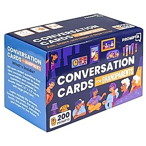 200 Conversation Starters for Grandparents – Thoughtful Grandparents Gifts – Family Games for Kids and Elders to Connect and Share – Best Get to Know You Elderly Gifts and Senior Gifts Question Cards
