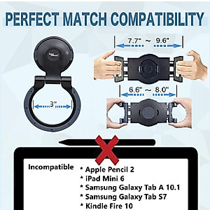 MAX SMART 【Upgrade】 Tablet Hand Grip Holder & Stand for Tablet Drawing, Reading, Working, Writing, Free Angles, Hanging on Wall