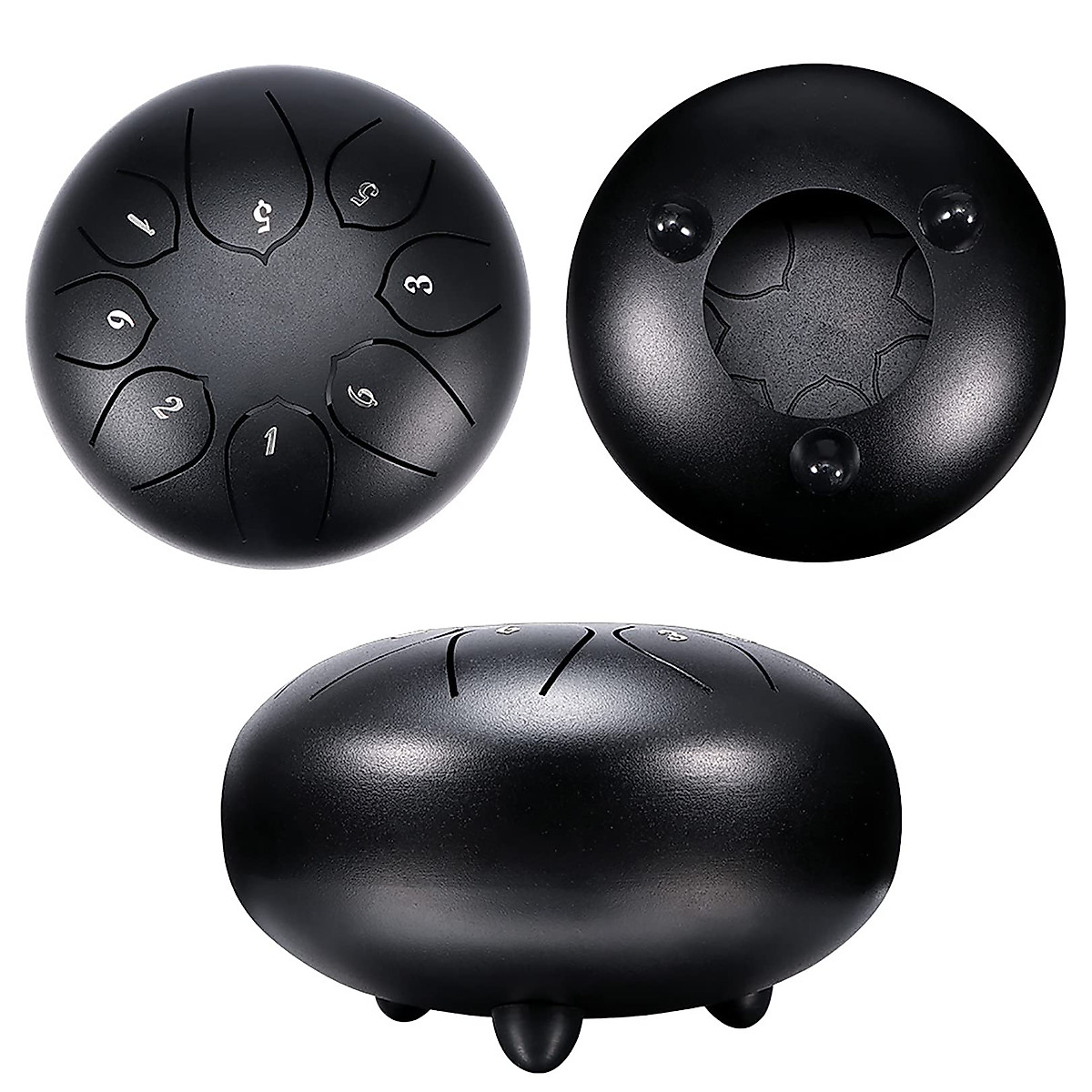 Vilihkc 6 inch 8 note Steel Tongue Drum,Percussion Instrument Handpan Drum C Key with Bag, Music Book and Mallets for Meditation Entertainment Musical Education Concert Yoga