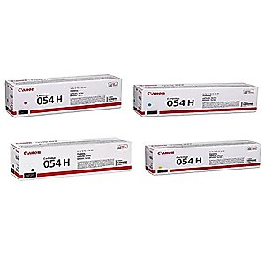 Canon CRG 054 High Yield Toner Cartridge for LBP622 & MF644, Bundle with Black 3100 Pages Yield/Cyan 2300 Pages Yield/Magenta 2300 Pages Yield/Yellow 2300 Pages Yield