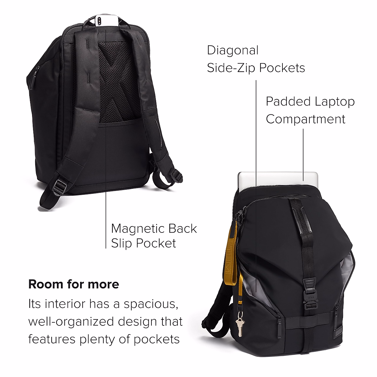 Tumi Men's Tahoe Finch Backpack, Black, One Size