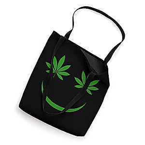 Marijuana Smile Face Smoker Stoner Pothead Happy Weed Tote Bag
