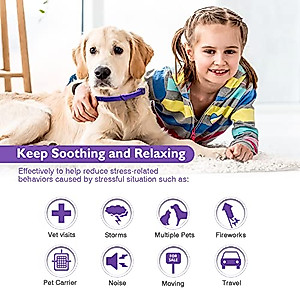 Dogs Calming Pheromones Collar 3 Packs Lasts 60 Days Relieve Reduce Anxiety or Stress 25 Inches Adjustable Relaxing Comfortable Collar Breakaway Design for All Small Medium and Large Dog