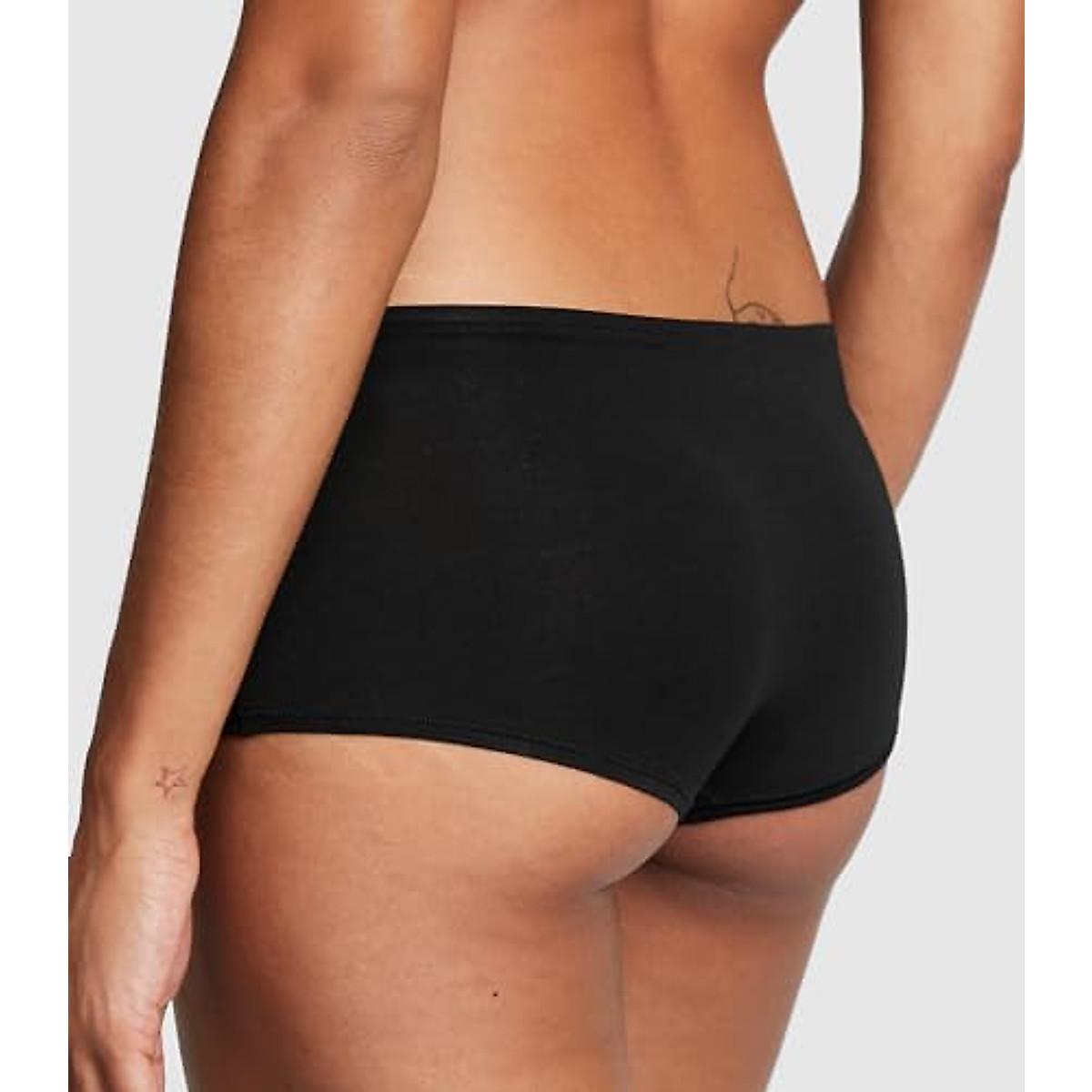 Victoria's Secret PINK Women's Cotton Boyshort Underwear, Panties for Women, Neutral, (S)